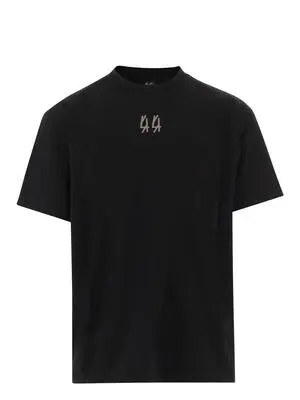 44 LABEL GROUP Cotton T Shirt With Logo Print - Black