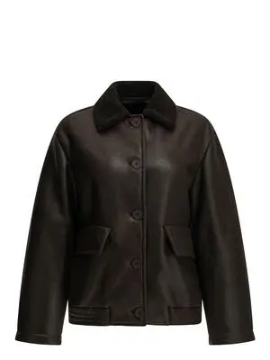 SALVATORE SANTORO Shearling Jacket Brown