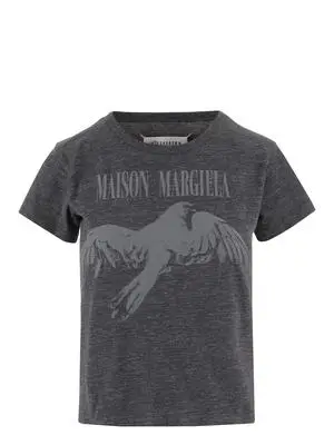 MAISON MARGIELA Cotton T Shirt With Logo Grey