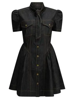 Zimmermann Short Denim Dress - Blue
