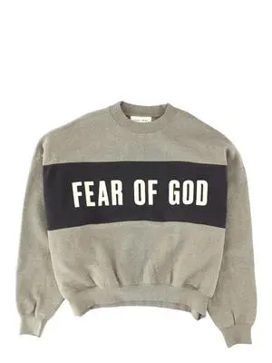 Fear Of God Felpa Cropped Con Stampa - Grey