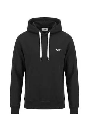 AUTRY Cotton Hoodie With Logo - Black