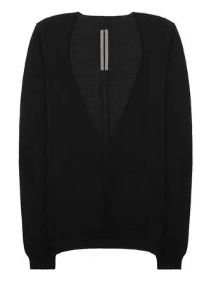 Rick Owens Maglia Con Scollo A V Profondo - Black