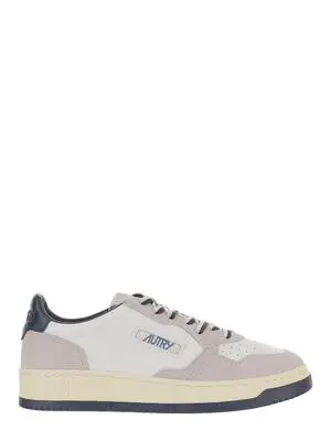 AUTRY Medalist Low Leather Sneakers Navy