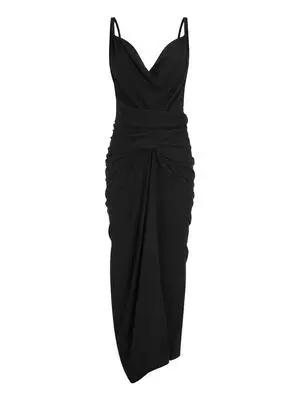 Rick Owens Abito Drappeggiato - Black