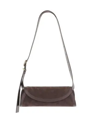 JIL SANDER Small Suede Cannolo Bag - Brown