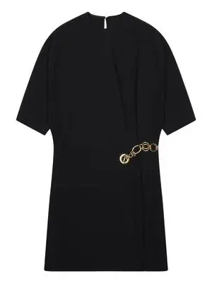Celine Abito 'wrap' Con Dettaglio Catena - Black