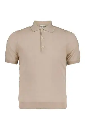 AUTORE Polo In Extrafine Merino Wool - Beige