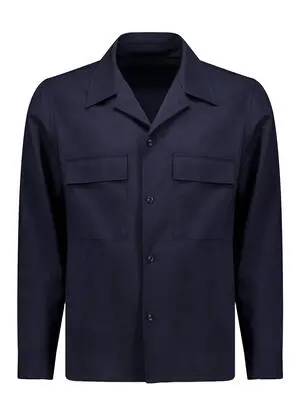 AUTORE Wool Cargo Jacket - Blue Navy
