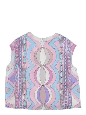 Emilio Pucci Top Da Bambina In Fantasia Pink