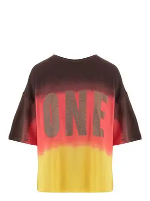 ONE TEE Cotton T Shirt With Logo - Multi