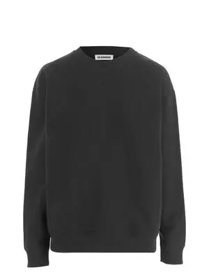 JIL SANDER Cotton Sweatshirt With Logo Black