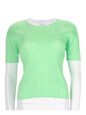 Issey Miyake Top 'new Colorful Basic 4 - Green