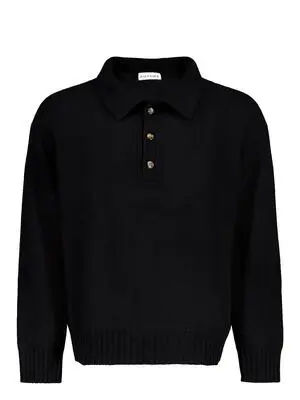 AUTORE Polo In Wool And C Mere - Nero
