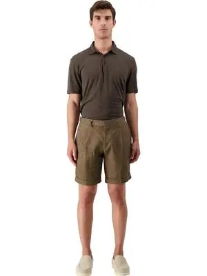 AUTORE Bermuda Torres In Linen Marrone