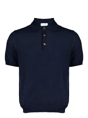 AUTORE Polo In Extrafine Merino Wool - Blu