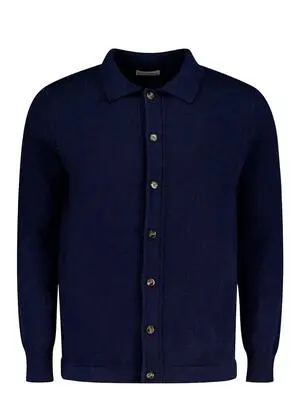 AUTORE Cardigan In Wool And C Mere - Blue Navy