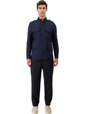 AUTORE Jacket Cook In Cotton Blue Navy