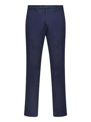 AUTORE Trousers Drake In Cotton - Blue Navy