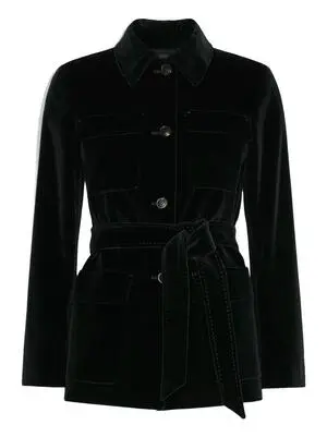 Max Mara Studio Velvet Crusca Jacket - Black