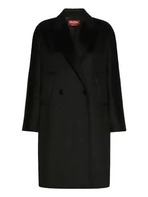 Max Mara Studio Mastro Wool Coat - Black
