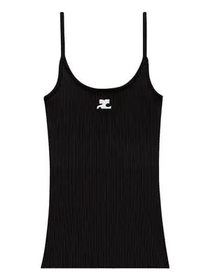 COURREGES Tank Top In Maglia 'reedition - Black