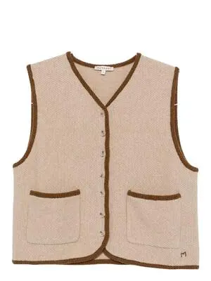 MOISMONT Angele Wool Cardigan - Beige
