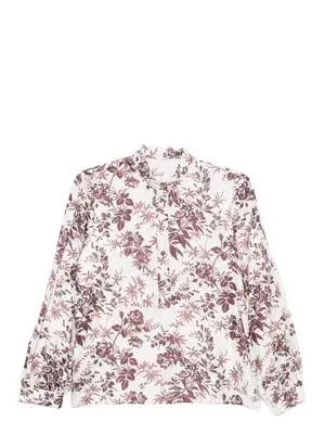 TRAME AUREE Printed Silk Shirt