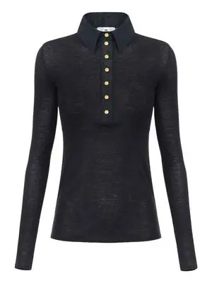 ELISABETTA FRANCHI Wool Blend Polo Shirt