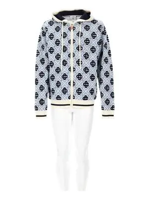 Casablanca Felpa Monogram Con Cappuccio E Zip - Multicolour