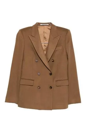 Tagliatore Cashmere Double Breasted Jacket - Brown