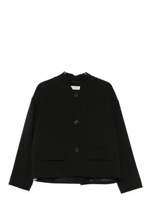 Alberto Biani Button Fastening Flap Pocket Jacket - Black