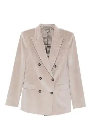 Tagliatore Cotton And Cashmere Double Breasted Suit - White