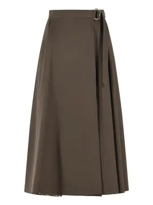 BURBERRY 'belina' Green Wool Skirt
