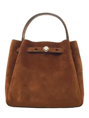 Tory Burch Romy' Bucket Bag In Suede - Brown