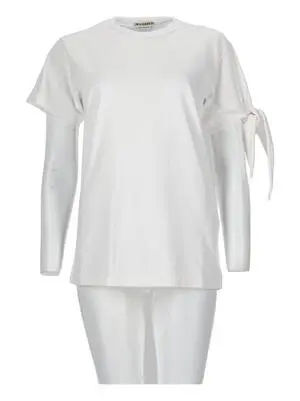 JW Anderson T Shirt Con Manica Annodata - White