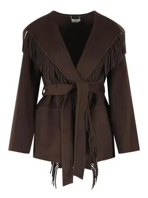 SIMKHAI 'rowen' Brown Wool Blend Jacket