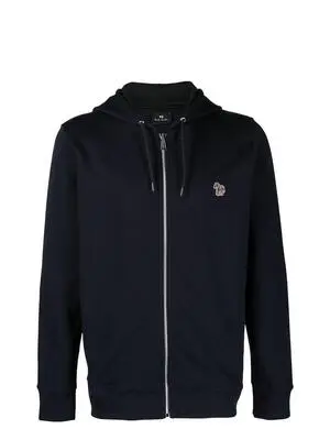 Paul Smith Zebra Logo Cotton Hoodie - Navy