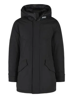 Woolrich Polar High Collar' Cotton Blend Parka - Black