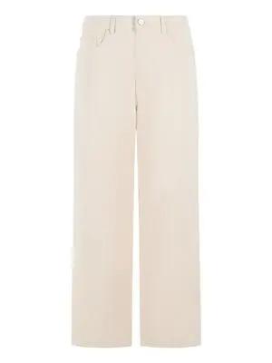 RÓHE 'bruun' Baggy Jeans In Cream Cotton