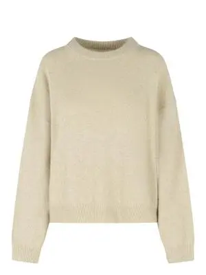Loulou De Saison Tristan' Wool Sweater Stone Melange - Cream