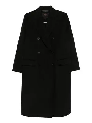 PALTO' Arianna Wool Double Breasted Coat - Black