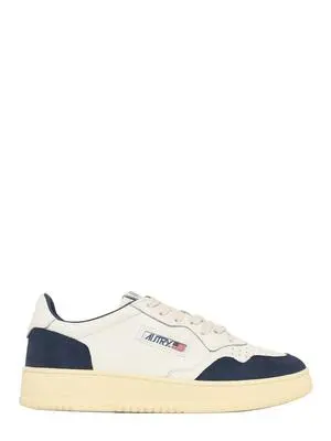 AUTRY 'medalist Low' White And Blue Lear Sneakers Blue