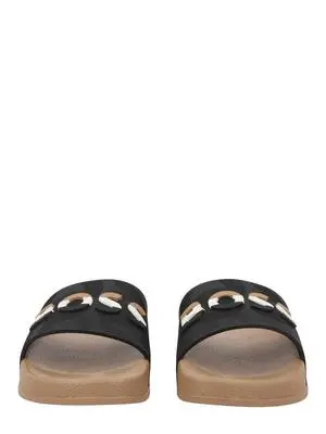 BOSS Ciabatta Con Fascia Logata - Black