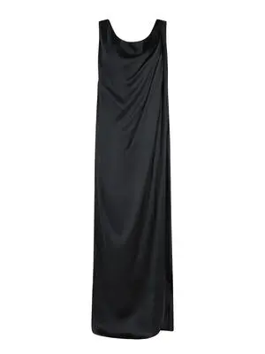MAISON MARGIELA Black Silk Blend Maxi Dress
