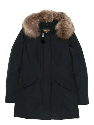 Woolrich Arctic Raccoon Parka Coat - Navy