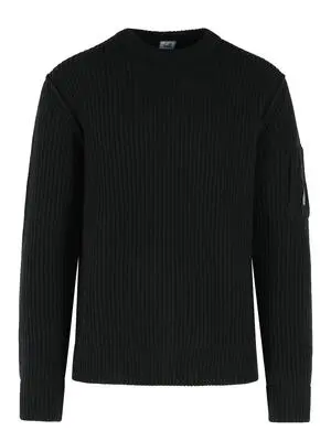 C.P. COMPANY Wool Blend Sweater - Black