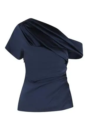 Simkhai Acetate Blend Top - Navy