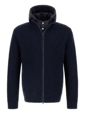 Herno Wool Cardigan - Ink