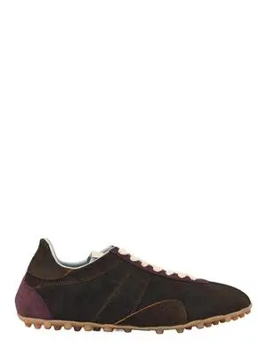 MAISON MARGIELA 'sprinters' Brown Suede Sneakers